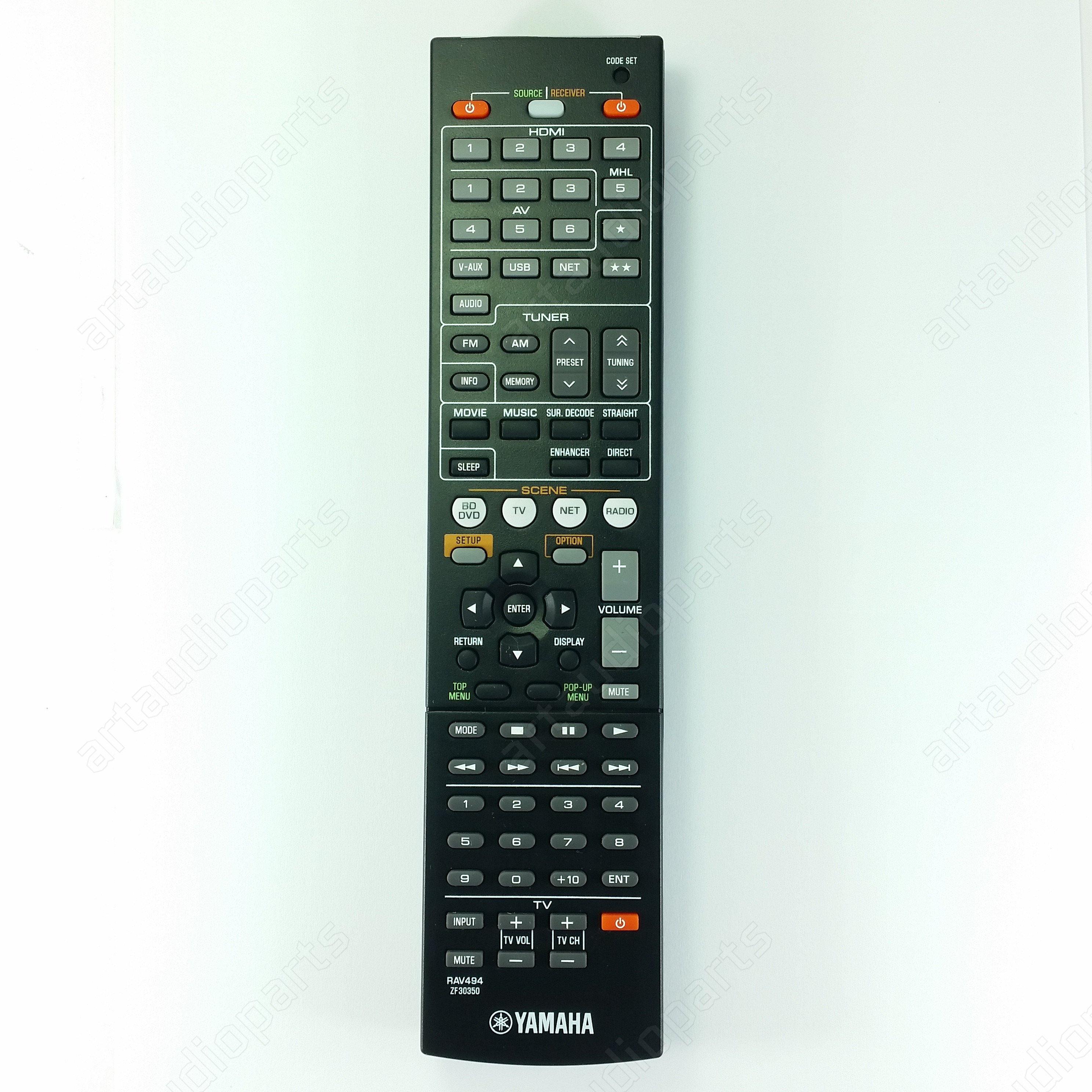Remote Control RAV494 for Yamaha HTR-4066 RX-V475 RX-V575 AV Receiver ...